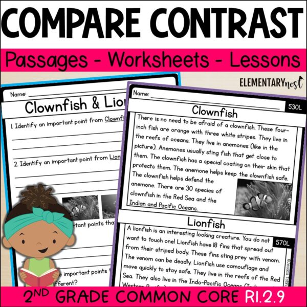 2nd Grade Compare And Contrast Nonfiction Passages RI.2.9