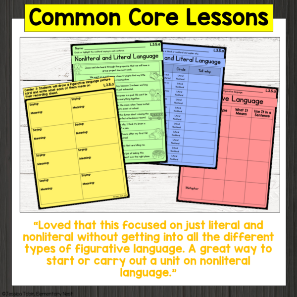 3rd Grade Figurative Language Activities L.3.5.a