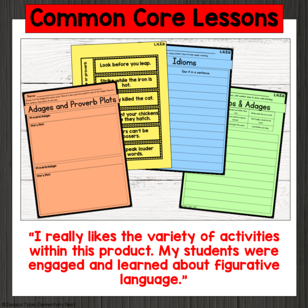 4th Grade Adages, Proverbs, And Idioms L.4.5.b