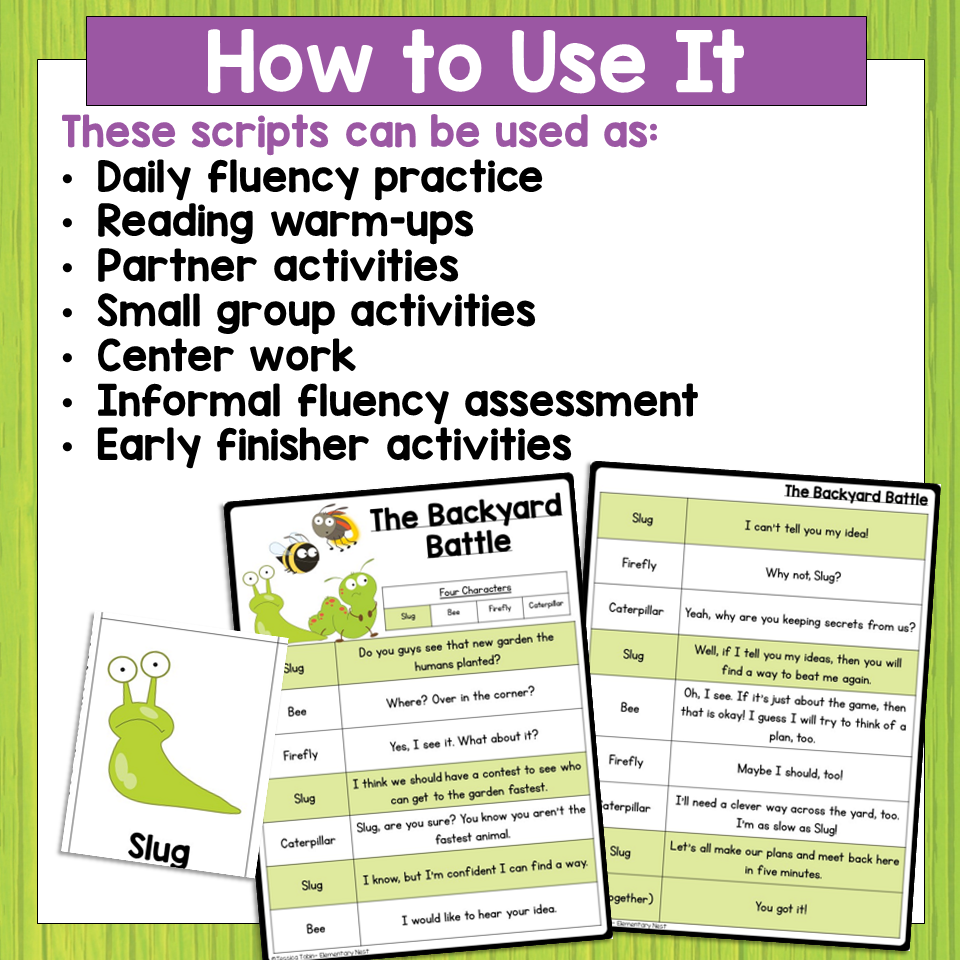 Spring Reader's Theater Scripts Comprehension Fluency