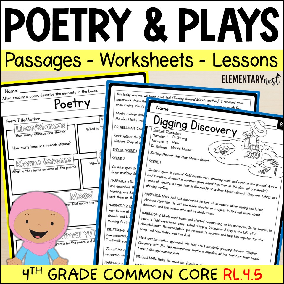 Poetry, Prose, And Drama Reading Comprehension Passages RL.4.5