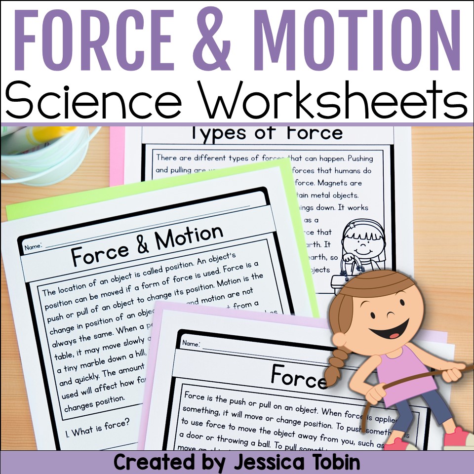 Force And Motion Science Worksheets