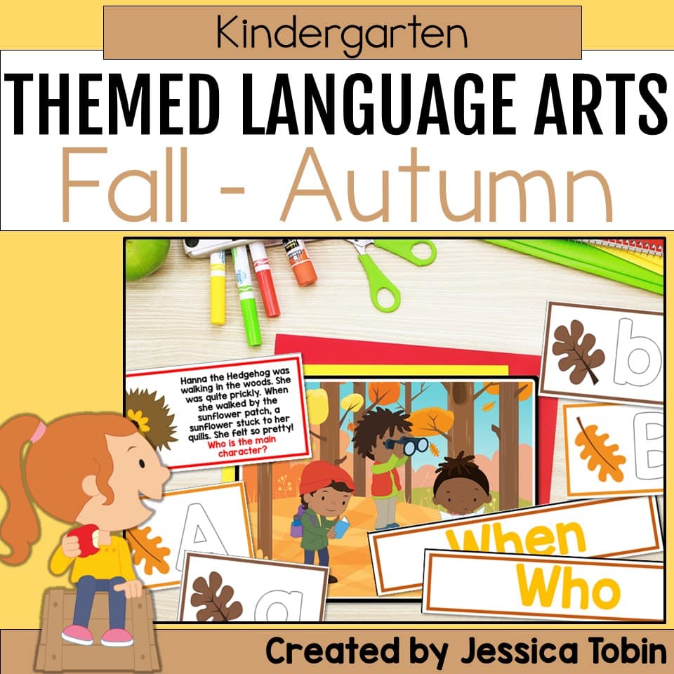 Kindergarten Fall Autumn ELA Activities