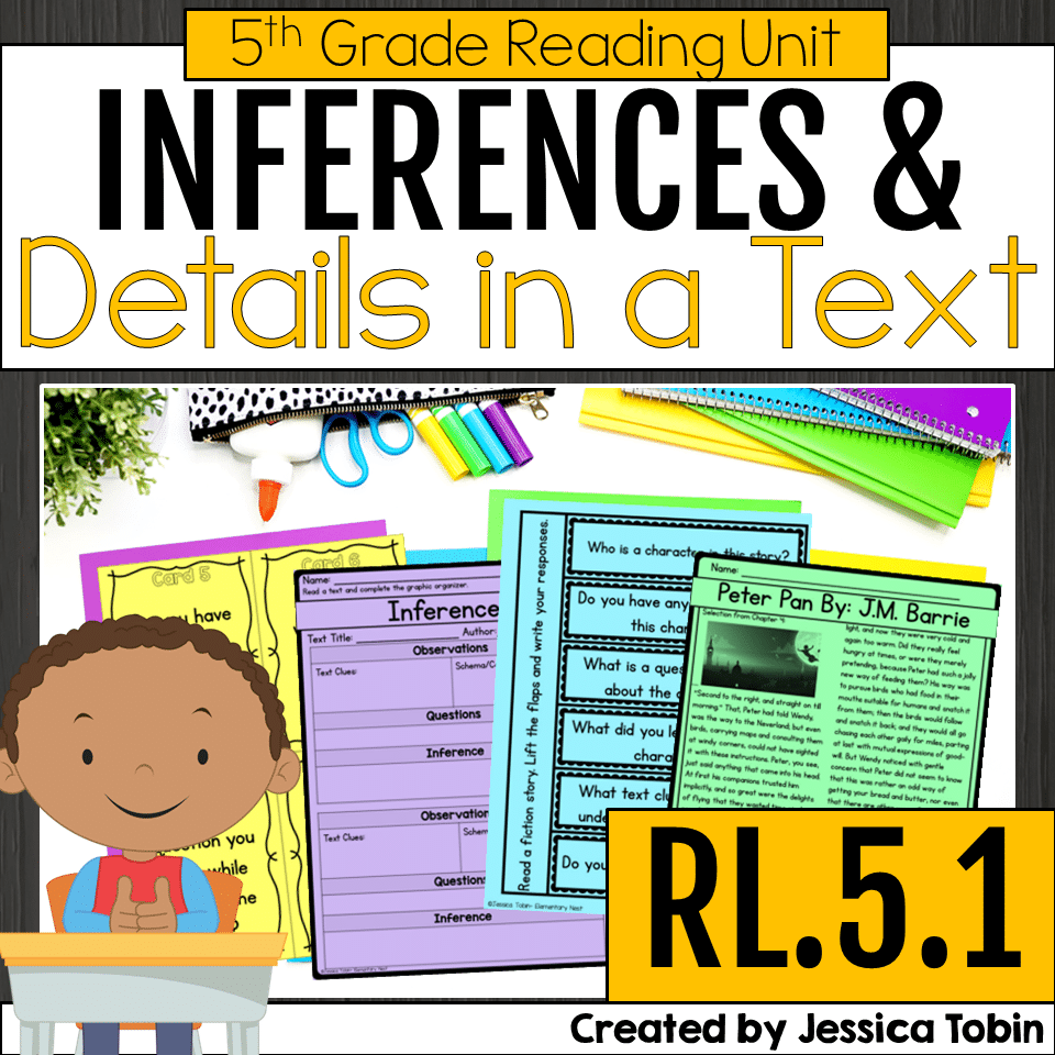 Making Inferences Worksheets And Activities RL.5.1