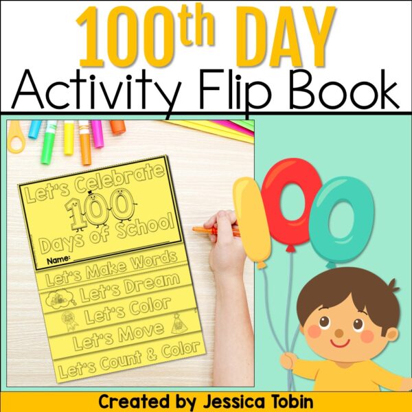 100th Day Of School Flip Book Craft Activity