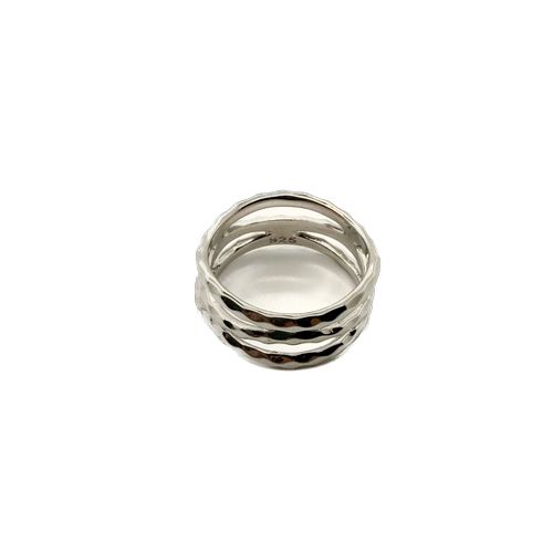Frequency Ring: Free Spirit Hammered Sterling Designs