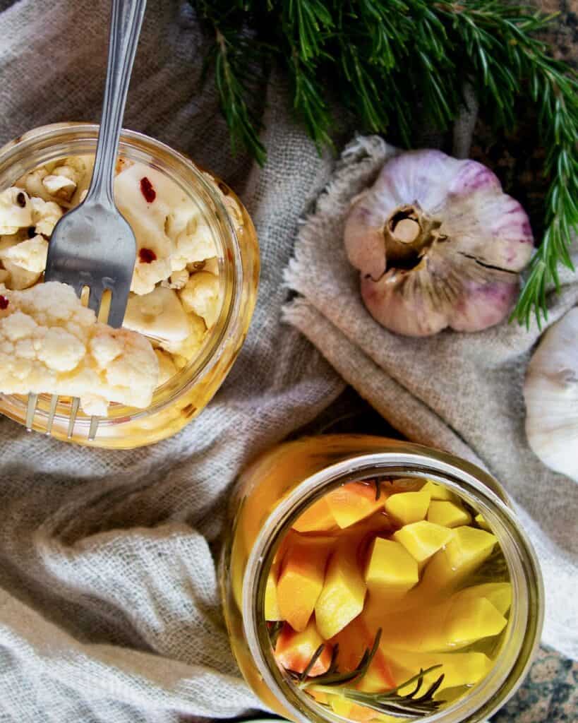 quick pickled mixed vegetables