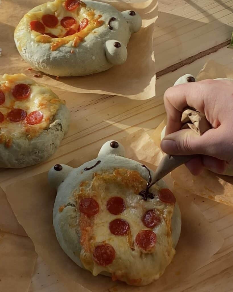 frog pizza cute