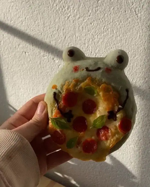 frog pizza cute
