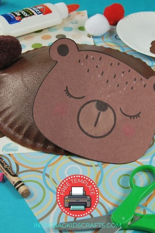 Free Printable Hibernating Bear Craft for Kids • In the Bag Kids' Crafts