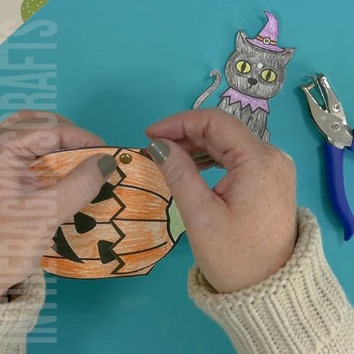 Pumpkin and Black Cat Halloween Craft Printable • In the Bag Kids' Crafts
