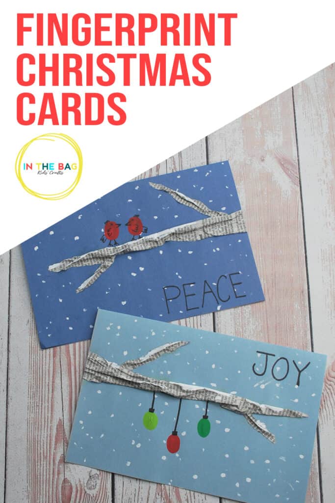 Fingerprint Christmas Cards • In the Bag Kids' Crafts