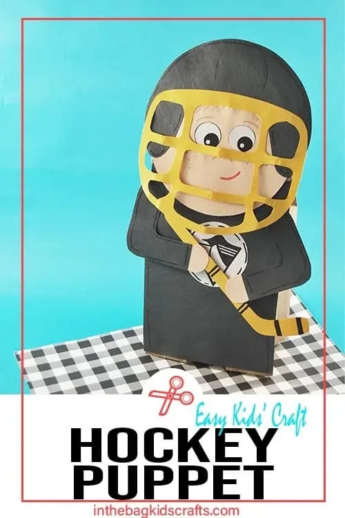 Hockey Craft Player Puppet (FREE Template) • In the Bag Kids' Crafts