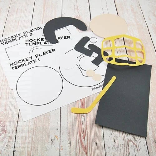 Hockey Craft Player Puppet (FREE Template) • In the Bag Kids' Crafts