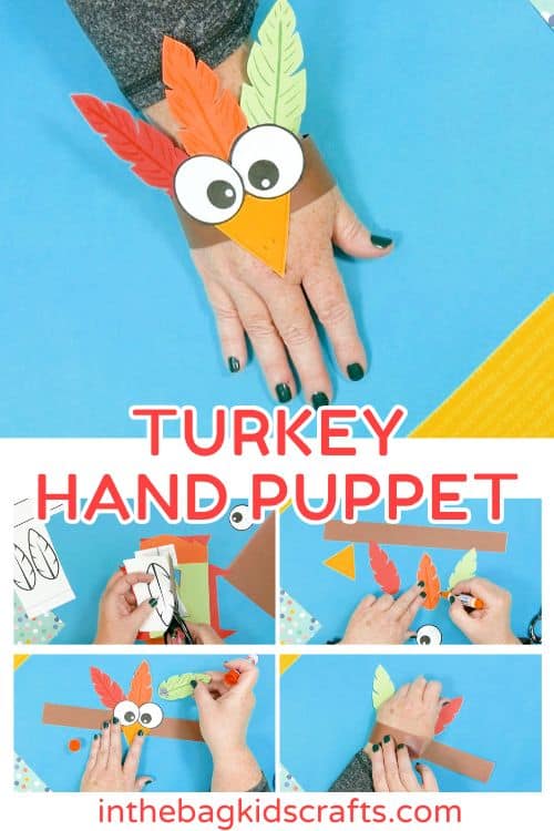 Free Printable Turkey Puppet for Kids • In the Bag Kids' Crafts