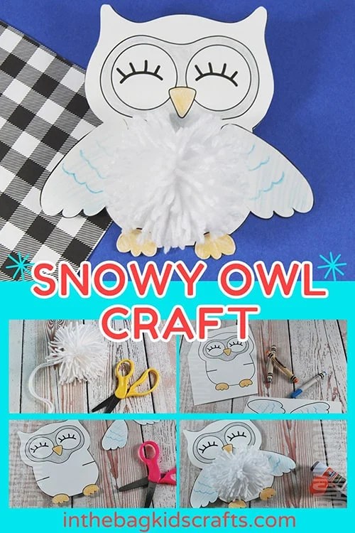 Arctic Owl Craft for Kids (FREE Owl Template) • In the Bag Kids' Crafts