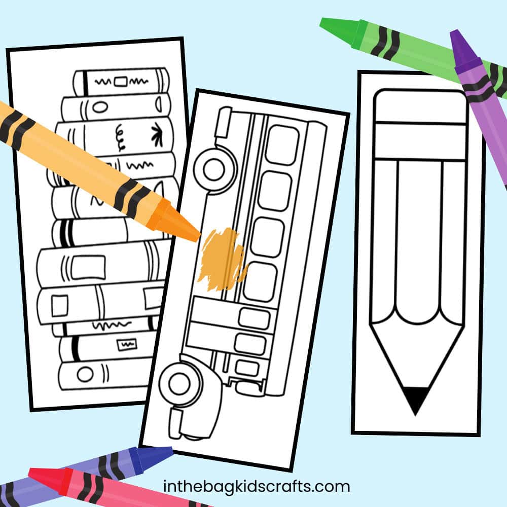 Free Printable Back to School Bookmarks for Kids • In the Bag Kids' Crafts
