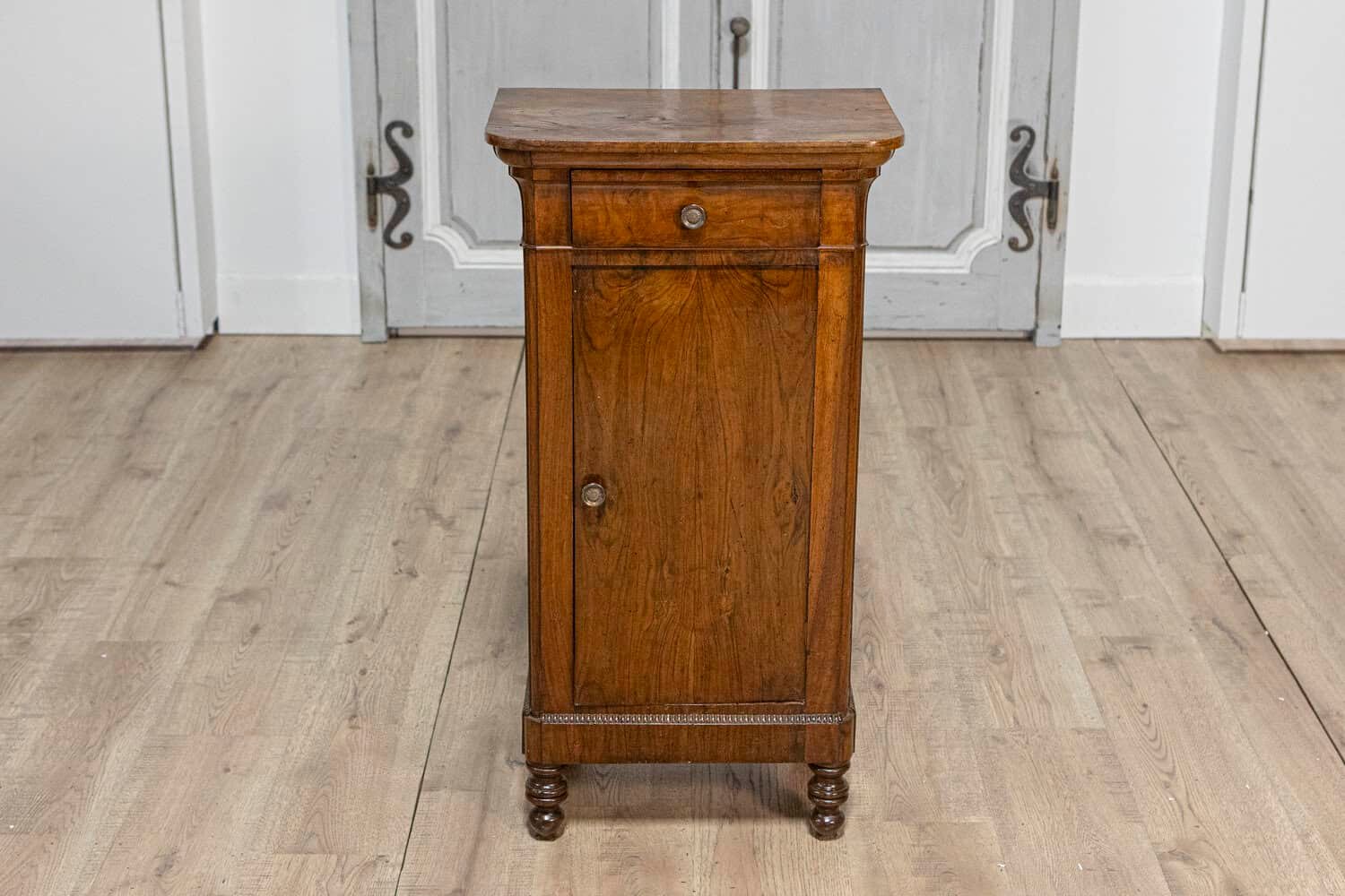 antique walnut bedside table