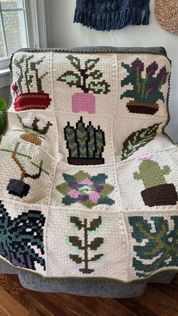 FREE CAL - Plants with Yarn C2C Afghan | Corner to Corner Crochet ...