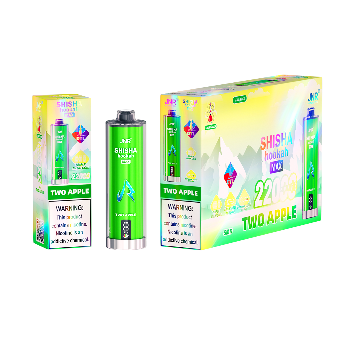 JNR Shisha Max 22000 Two Apple - Juvape