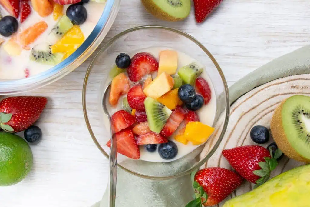 fruit coconut milk