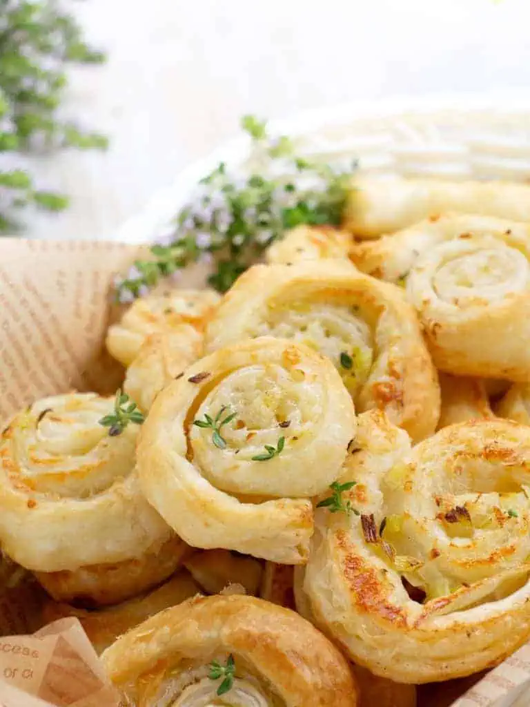 Tender Garlic Puff Pastry Pinwheels - Little Nomads Recipes