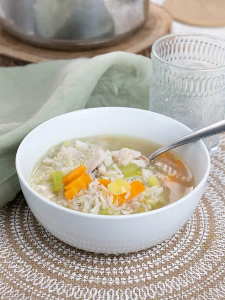 Homemade Chicken Wing Soup with Rice - Little Nomads Recipes