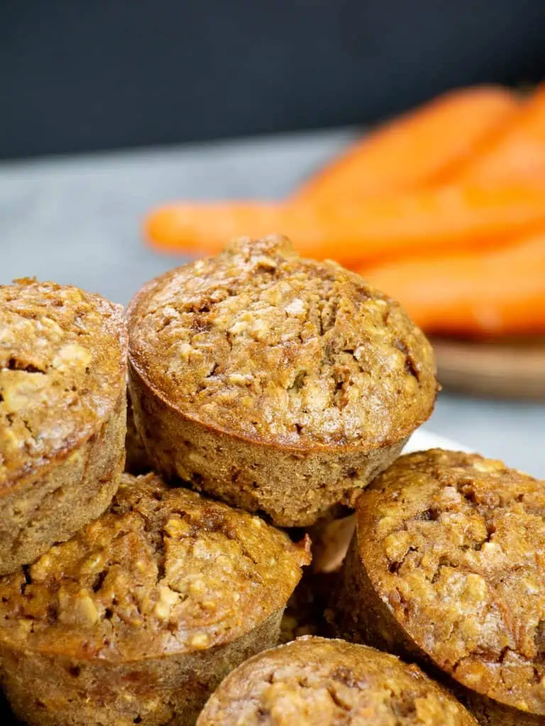 Ultra Moist Carrot Muffins with Walnuts - Little Nomads Recipes
