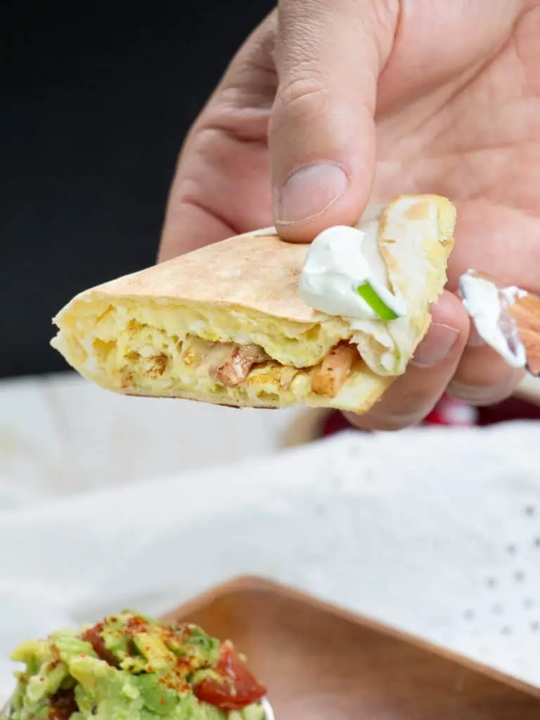 breakfast quesadilla wrap