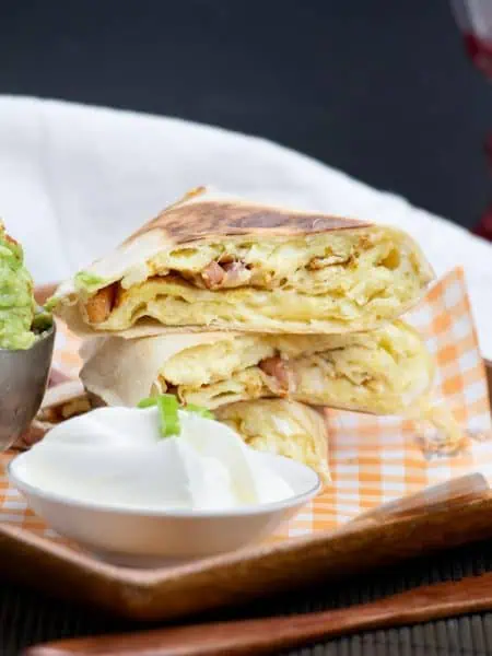 breakfast quesadilla wrap