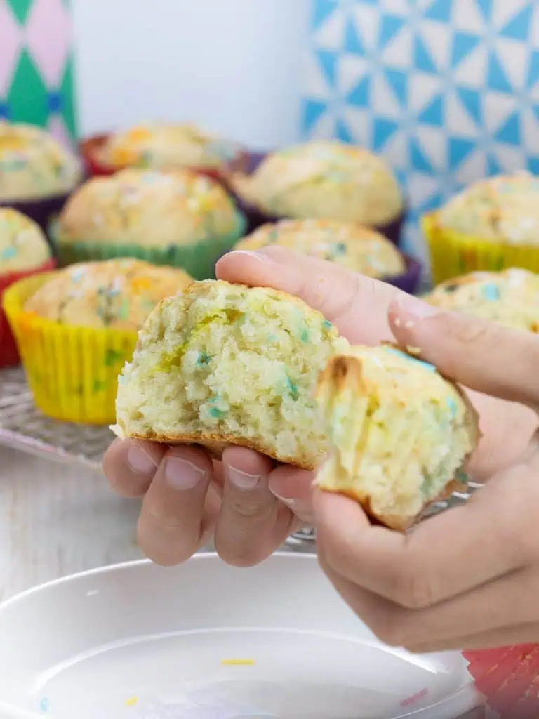 Funfetti Birthday Muffins with Cottage Cheese - Little Nomads Recipes