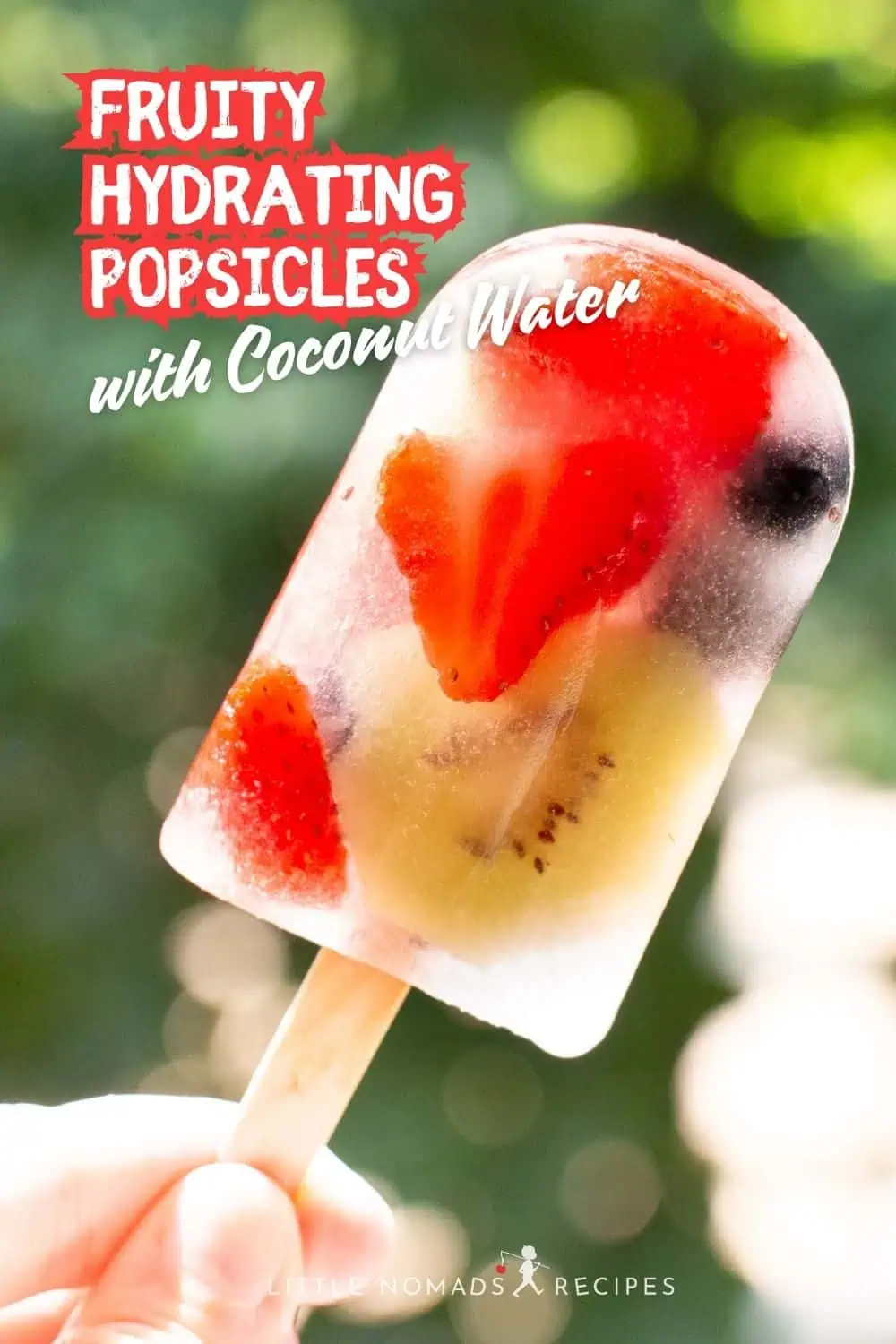 Fruity Coconut Water Popsicles (No Added Sugar!) - Little Nomads Recipes