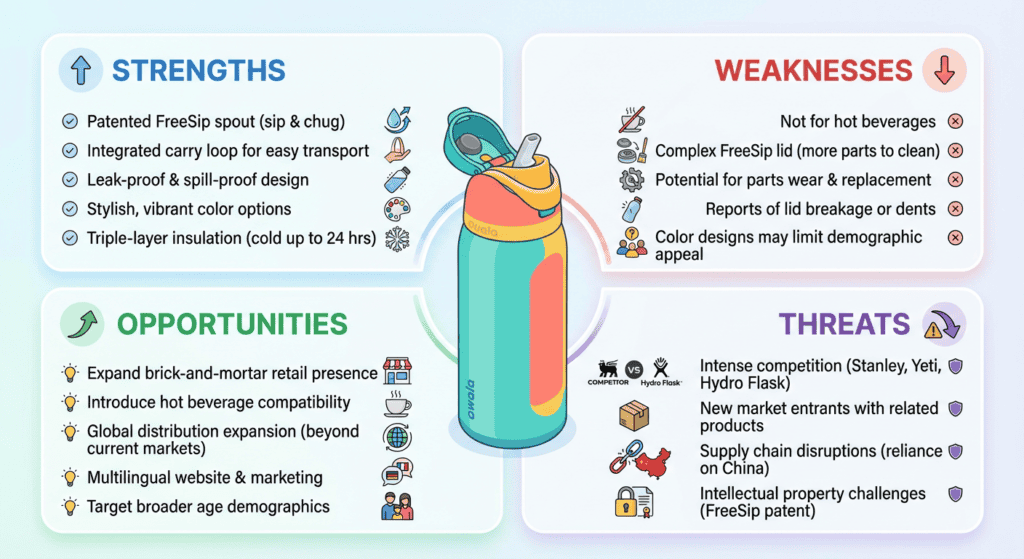 SWOT Analysis for Owala Water Bottles | Marketing with Dave