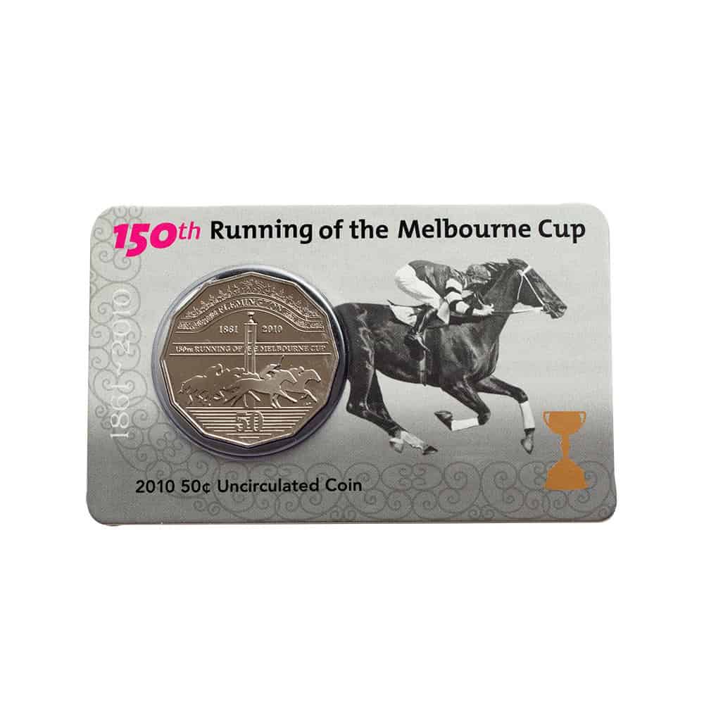 2010 50c Melbourne Cup 150th Anniversary Uncirculated Coin
