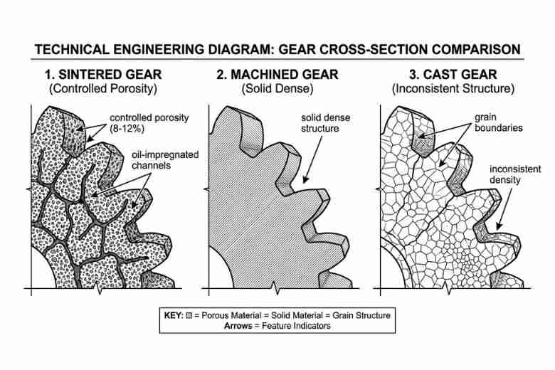 Sintered Gears: Technical Guide & Performance Data 2026