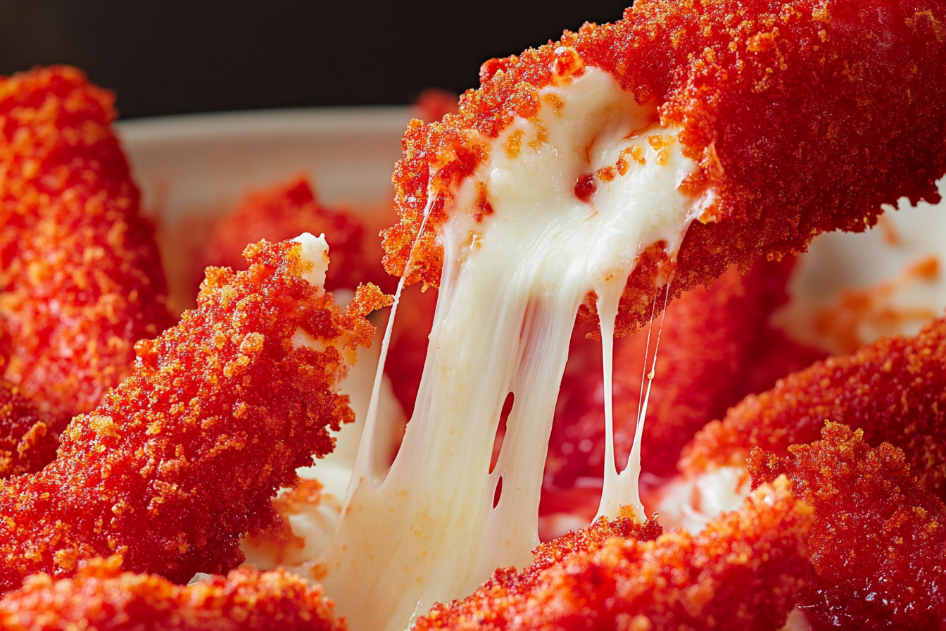 Hot Cheetos Chicken Mozzarella Sticks
