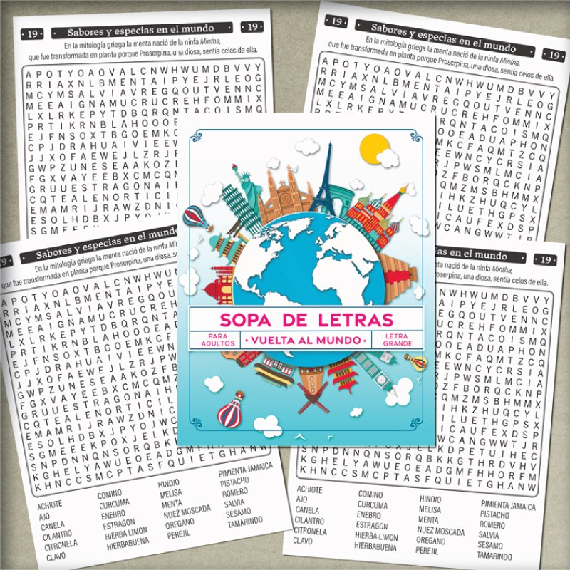 Cuaderno Gratuito de Sopas de Letras - Mundo Sopas