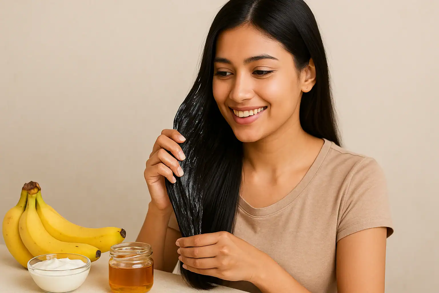 DIY Hair Mask: Banana + Curd + Honey for Soft, Shiny, Healthy Hair ...