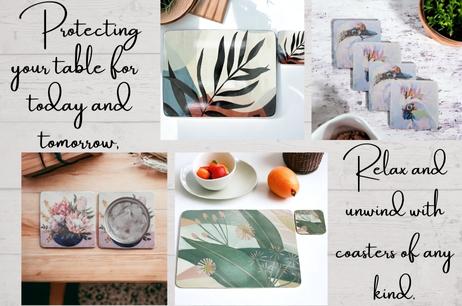Elevate Your Table Game with Our Vibrant Coasters and Placemats! - NF