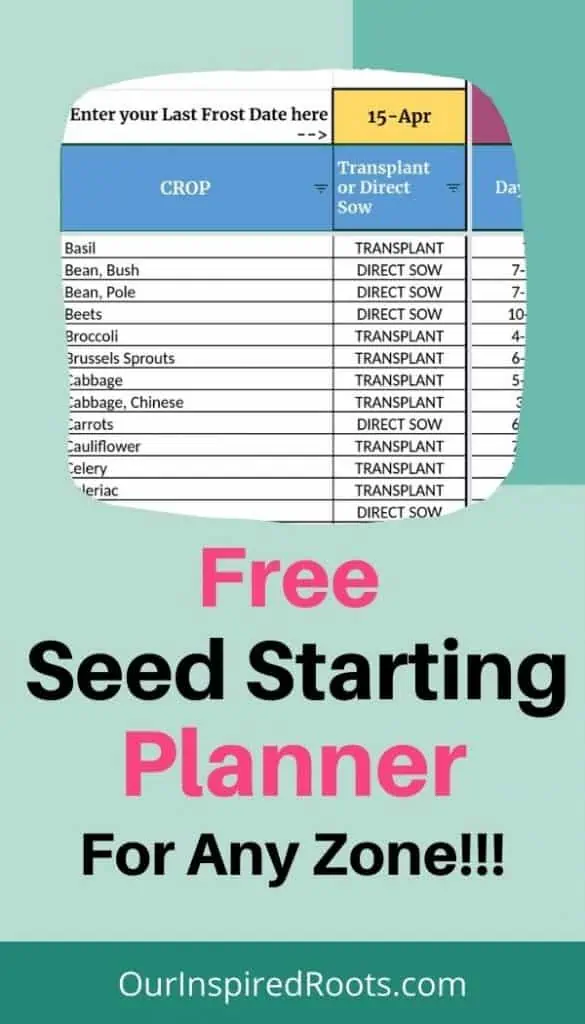Seed Starting Planner (Know Exactly When To Plant!) - Our Inspired Roots