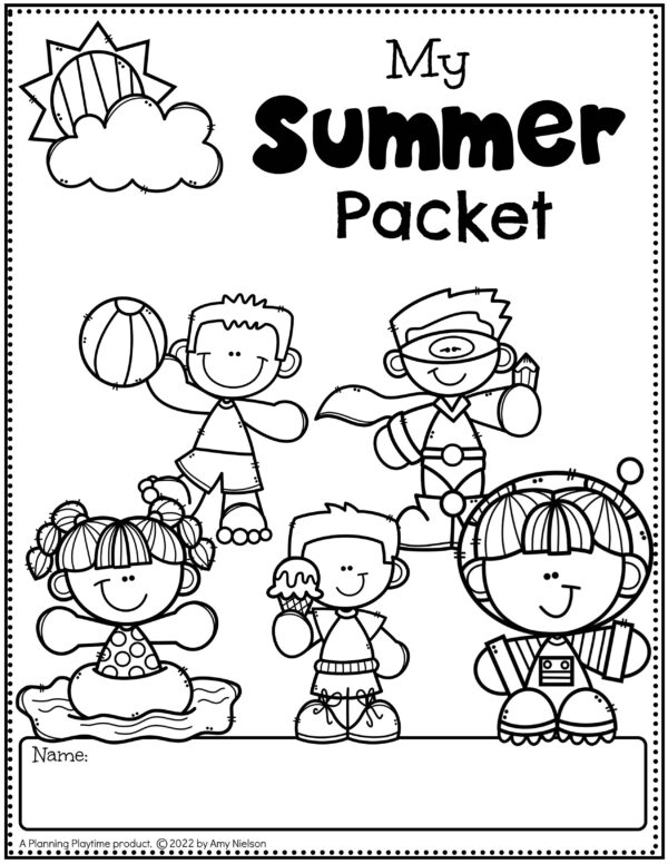 Preschool Summer Packet 2023 - Planning Playtime