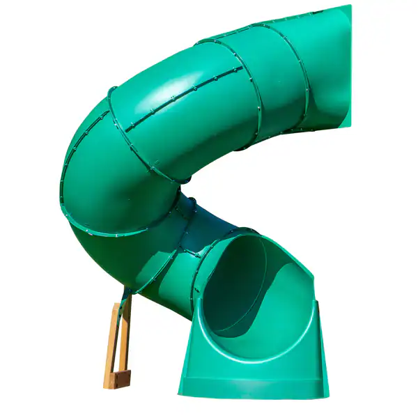Spiral Left Exit Tube Slide for 5 Foot Decks - Play Outdoors Texas