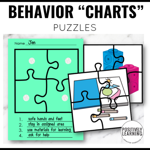 Positive Behavior Puzzle Charts - Positively Learning