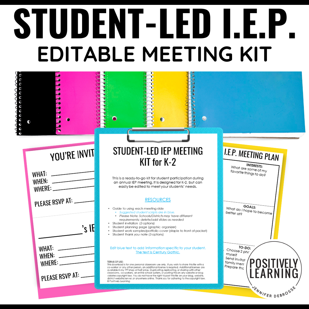 Student Led IEP Meeting Kit - Positively Learning