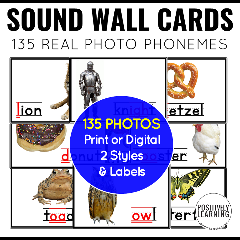 Phonics Sound Wall - Grapheme Phoneme Cards - Positively Learning