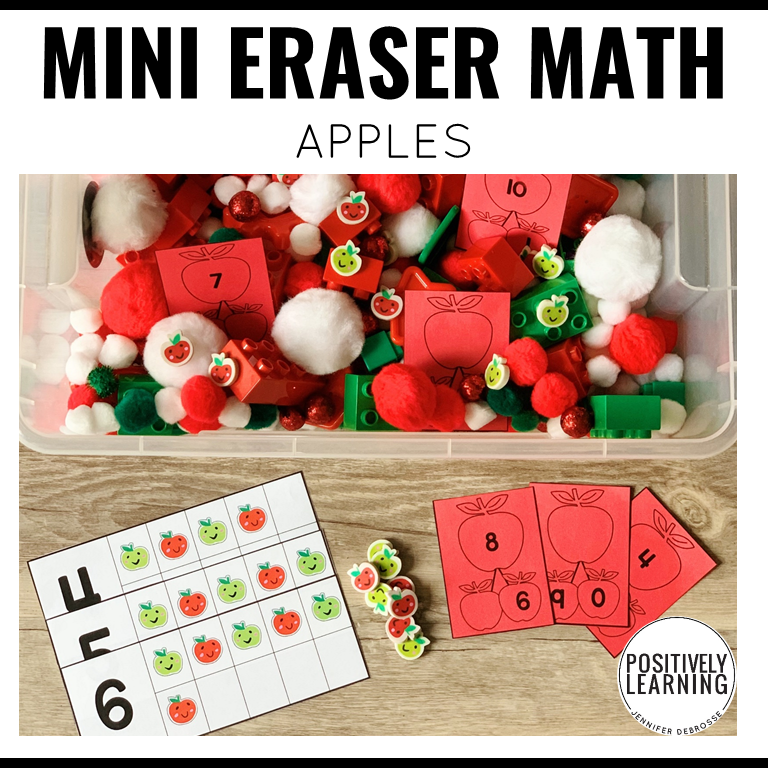Mini Eraser Math Apples - Positively Learning