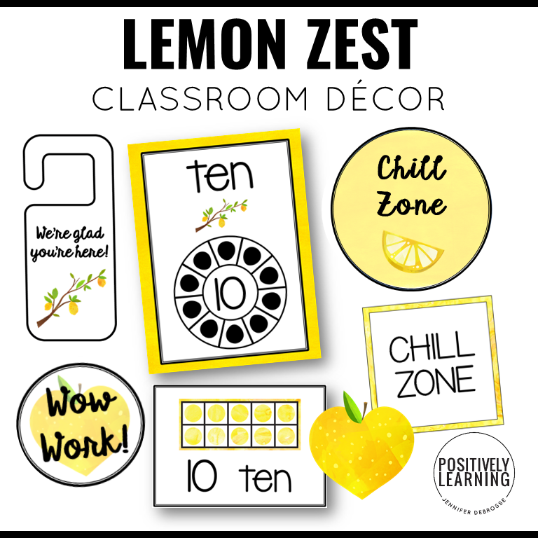Classroom Decor: Lemon Zest - Positively Learning