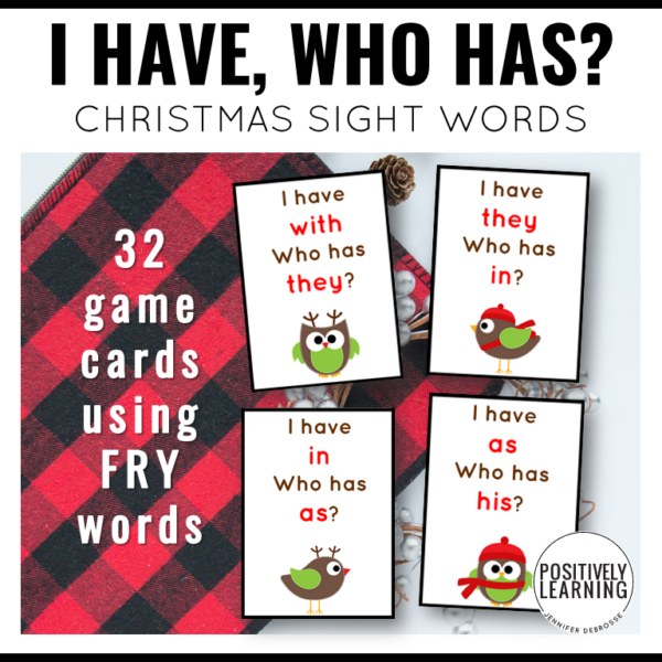 Christmas Sight Words Game - Positively Learning