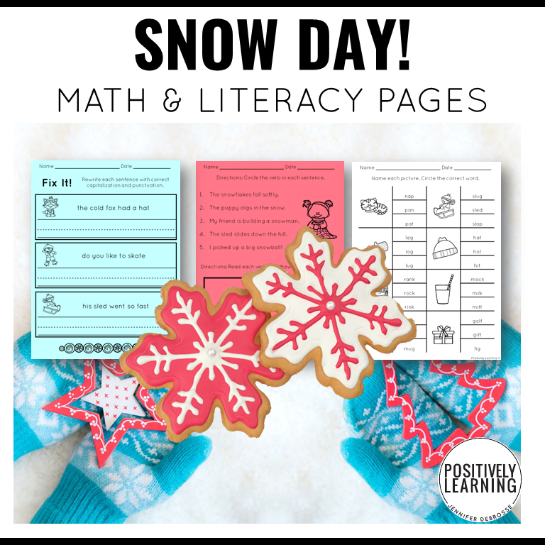 Snow Day Packet - Positively Learning