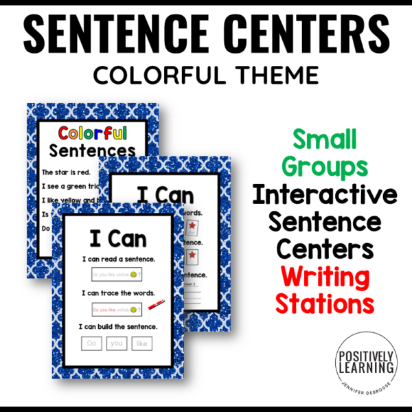 Color Words Sentence Writing - Positively Learning